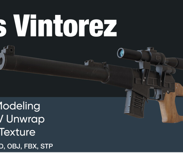 ArtStation - VSS Vintorez Gun | Game Assets