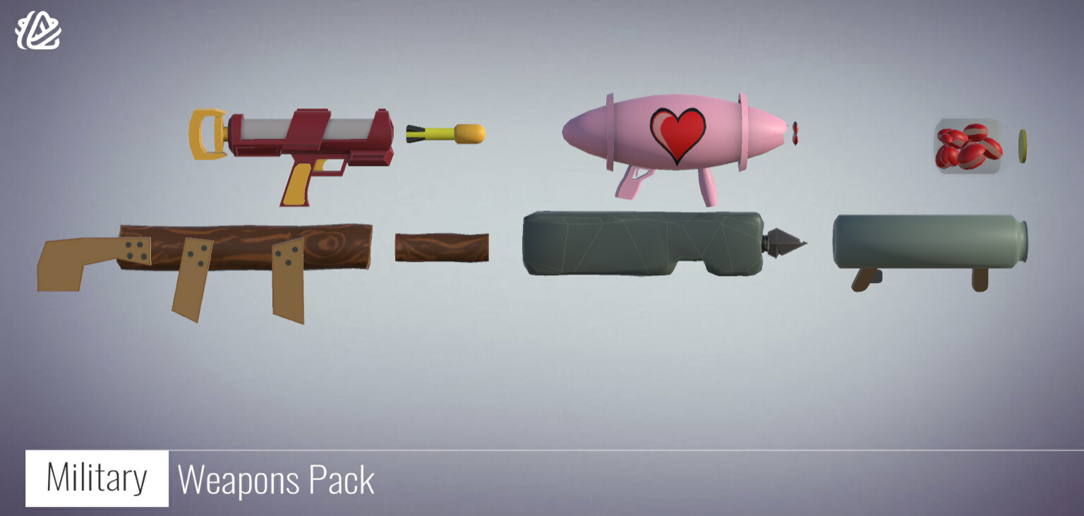 ArtStation - Weapons Pack - Low Poly 3D Military Weapons | Game Assets