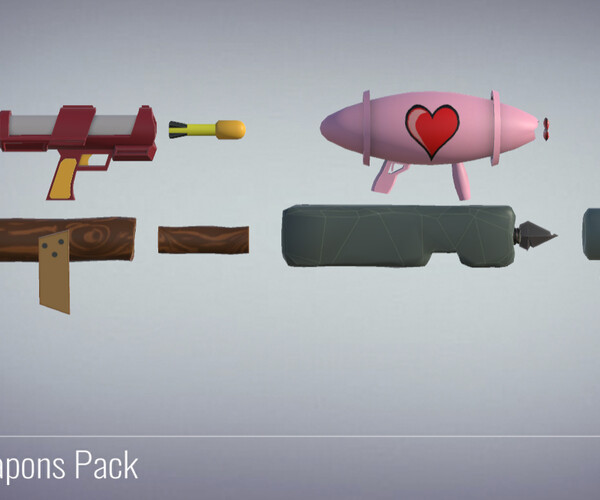 ArtStation - Weapons Pack - Low Poly 3D Military Weapons | Game Assets
