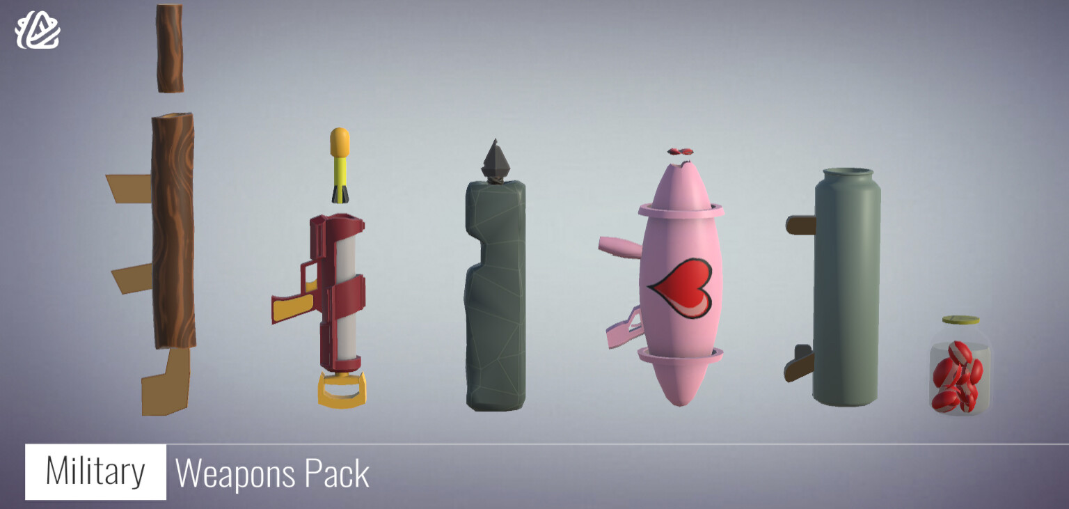 ArtStation - Weapons Pack - Low Poly 3D Military Weapons | Game Assets