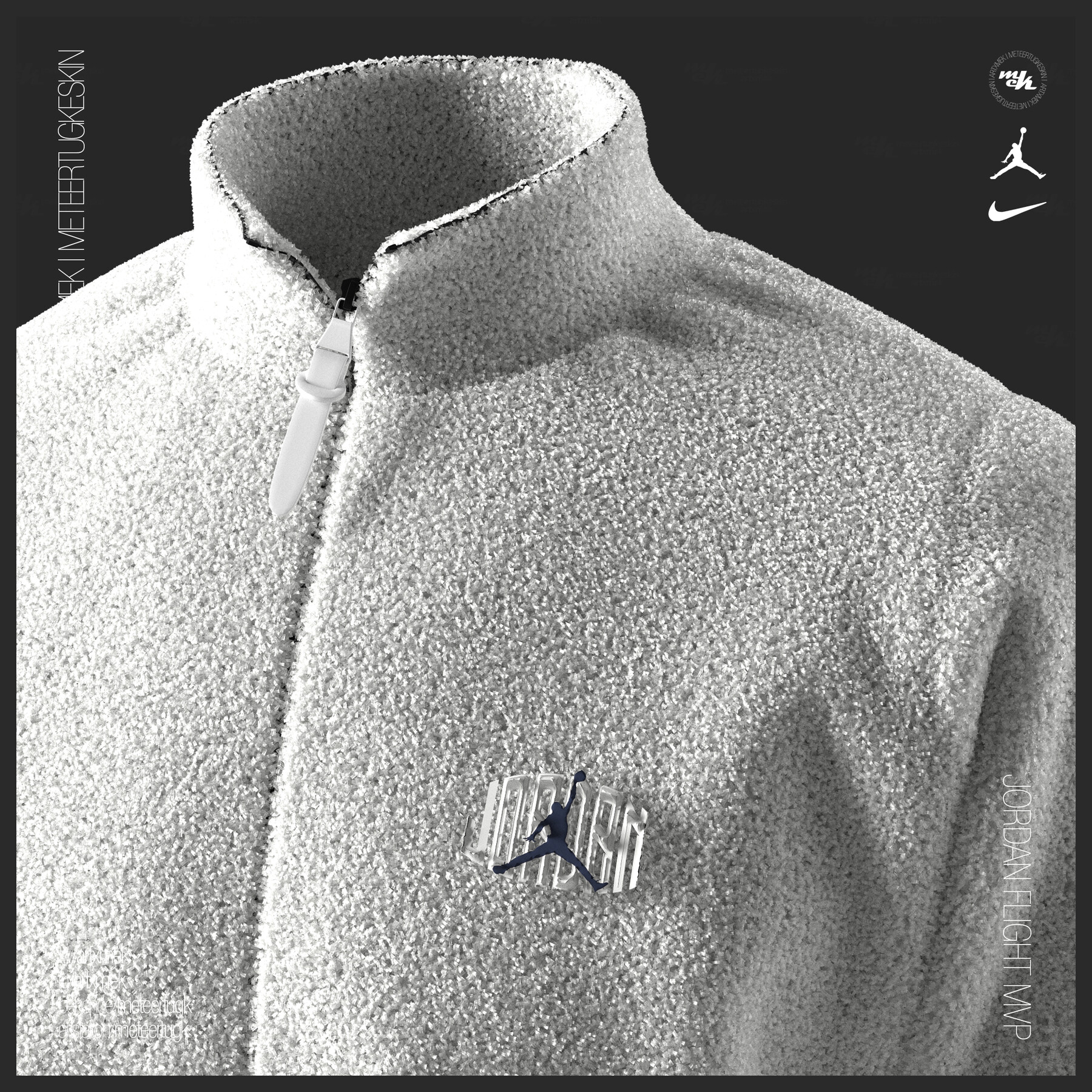 ArtStation - nike x jordan: flight mvp jacket 3d model for CLO ...