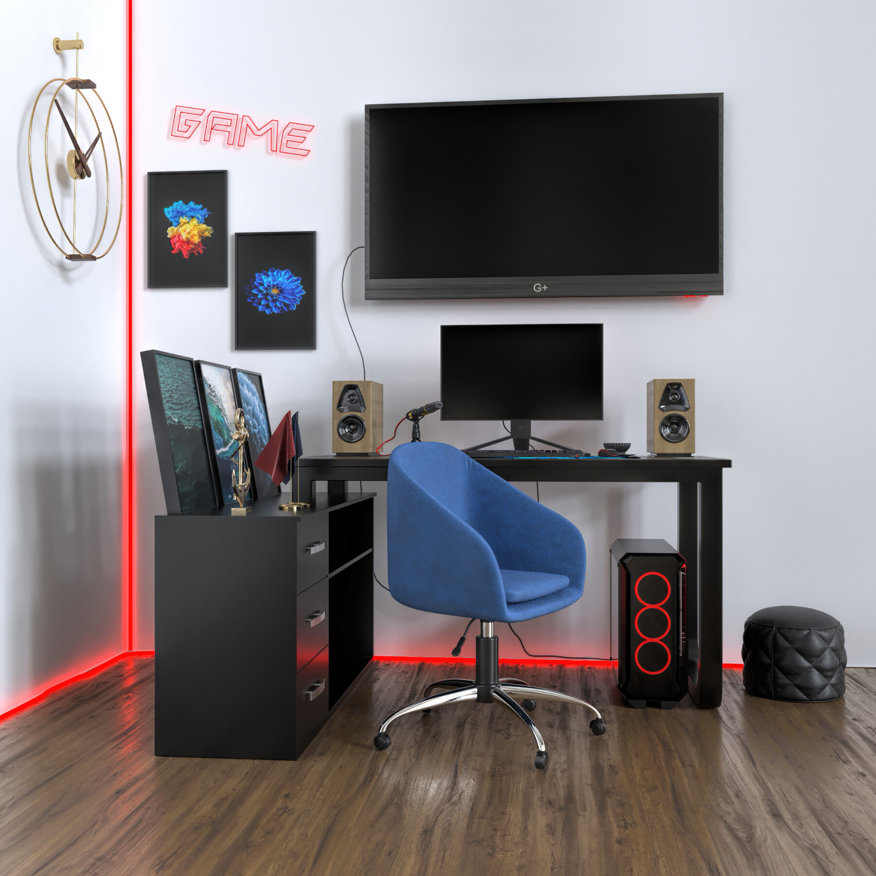 ArtStation - pc game room | Game Assets