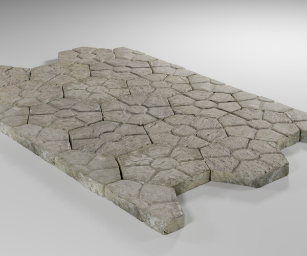 ArtStation - Stone tile pavement 3D model | Resources