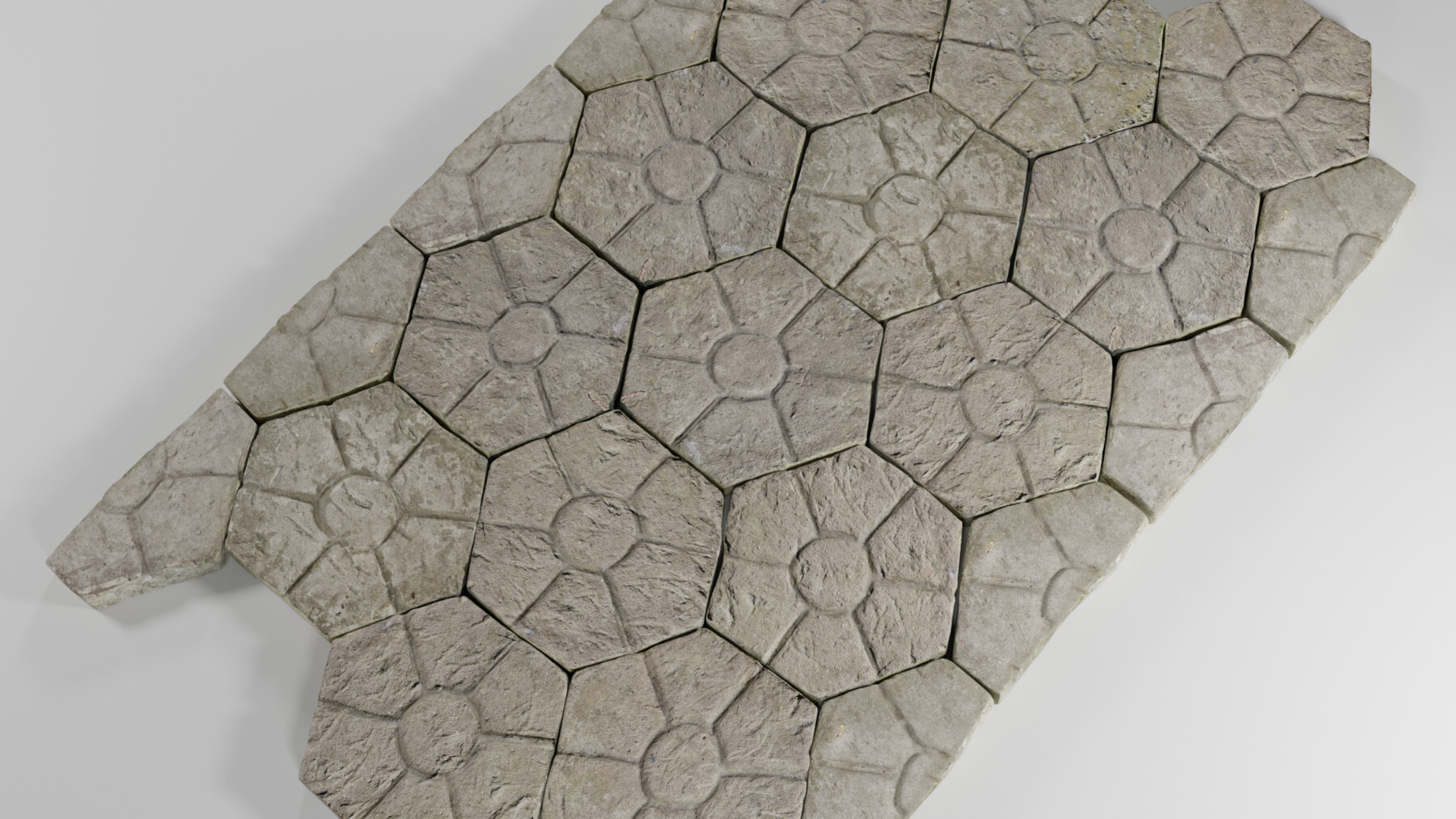 ArtStation - Stone tile pavement 3D model | Resources