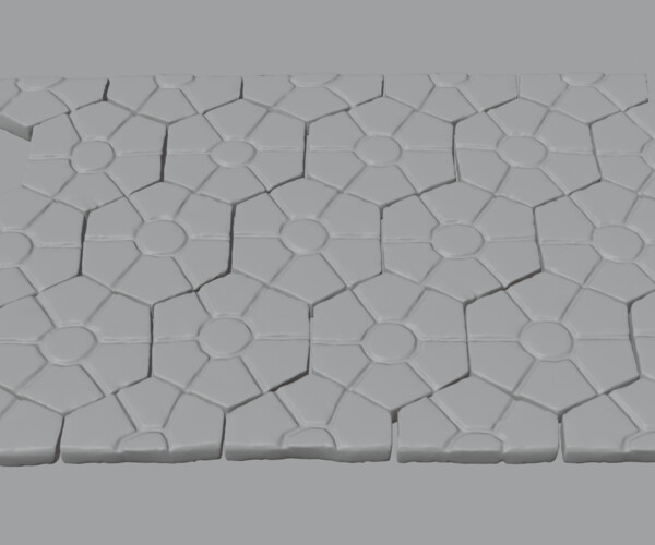 ArtStation - Stone tile pavement 3D model | Resources