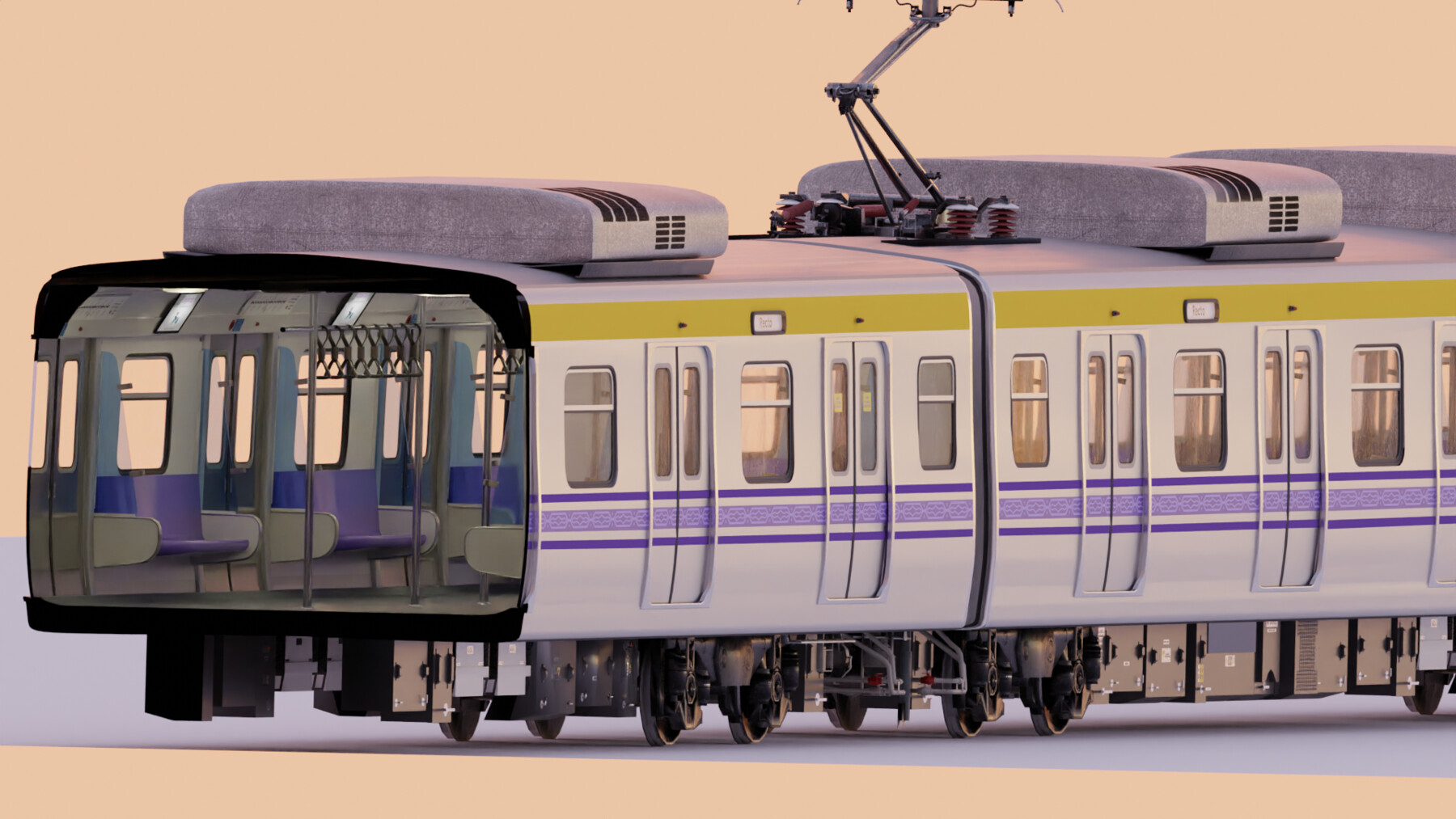 ArtStation - Hyundai Rotem Train Car Interior & Exterior Full Rolling Stock Filipino LRT 2 ...