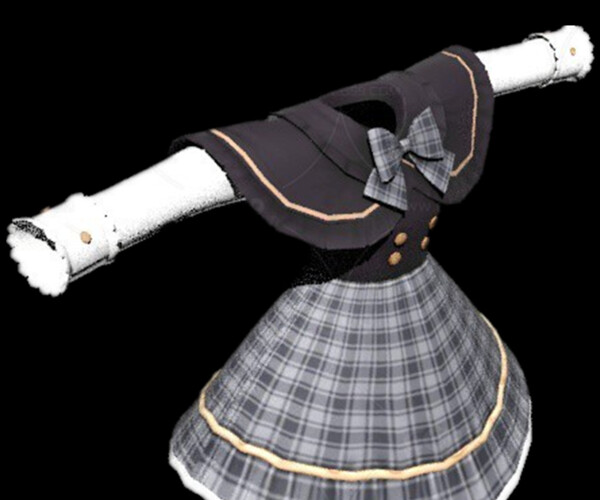 ArtStation - Black and white check preppy | Game Assets