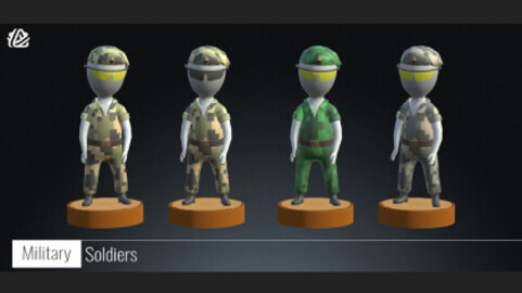 ArtStation - Stickmans Soldiers - 3D Military, characters | Game Assets