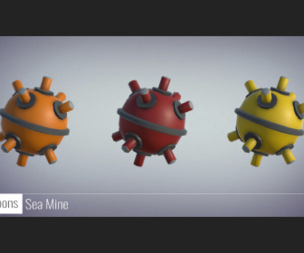 ArtStation - Sea Mine - Military (Naval) 3D Weapons | Game Assets