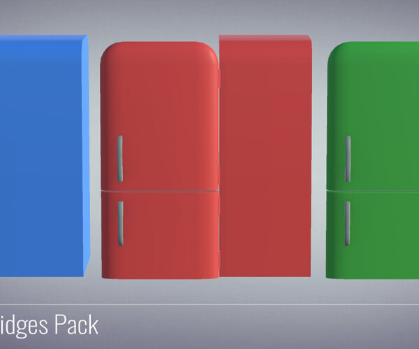 ArtStation - Fridges 3D Pack - Home Electronics | Game Assets