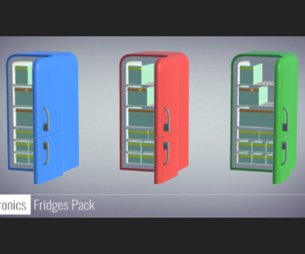 ArtStation - Fridges 3D Pack - Home Electronics | Game Assets
