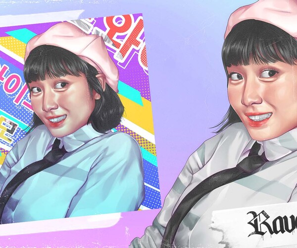 ArtStation - TWICE Momo Vector Poster Art (PNG Clipart Included) | Artworks