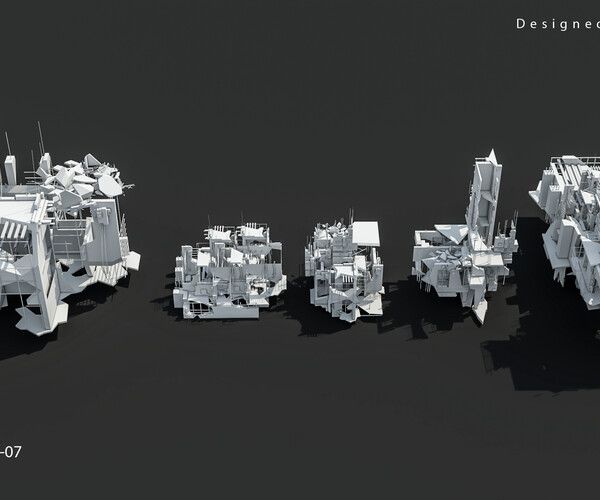 ArtStation - 40 Destroyed Building Vol 07 | Game Assets