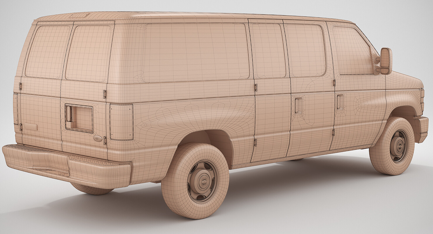 ArtStation - Ford E-Series E-350 Passenger Van | Resources