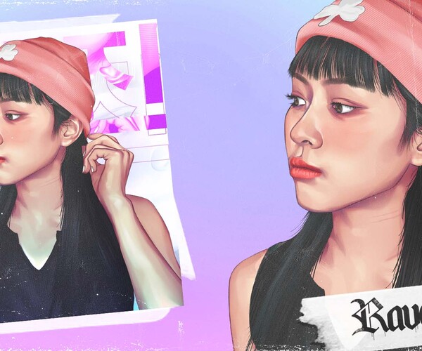 ArtStation - ITZY Ryujin Poster Art (PNG Clipart Included) | Artworks