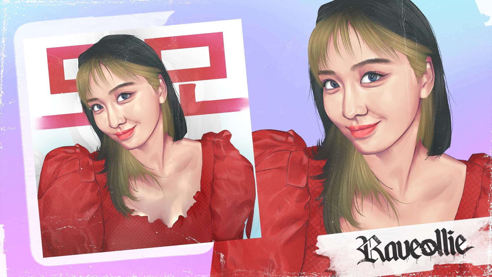 ArtStation - TWICE Momo Poster Art (PNG Clipart Included) | Artworks