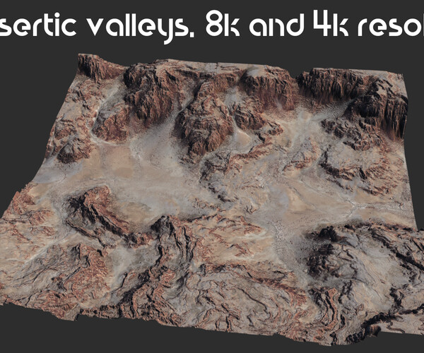 ArtStation - Desertic Valleys Collection Vol.2 | 12 Terrains at 8k ...