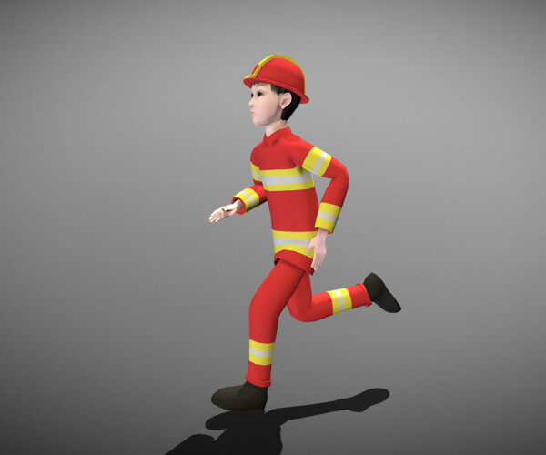 ArtStation - Cartoon Fireman | Game Assets