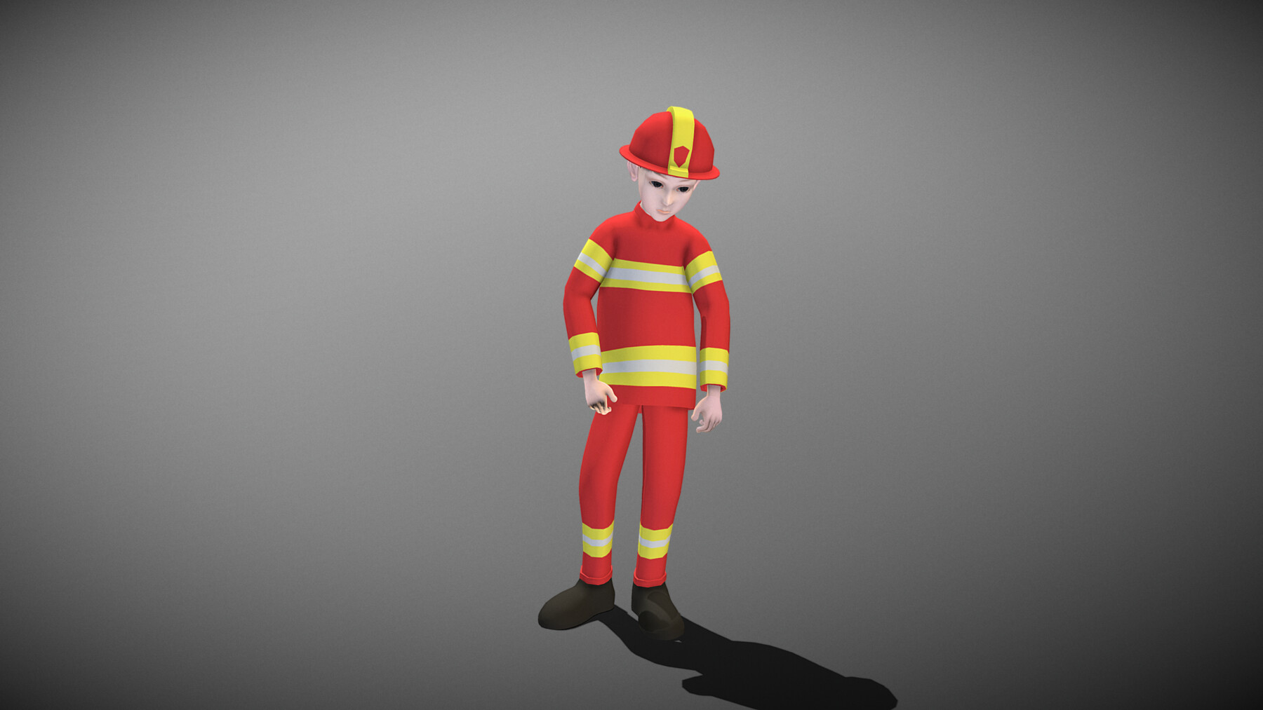 ArtStation - Cartoon Fireman | Game Assets