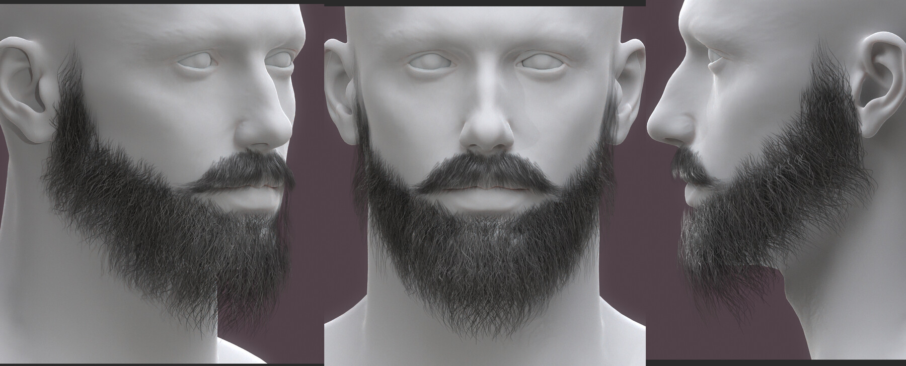 ArtStation - 10 sexy Real Time Hair Card Beard and Mustache pack beard ...
