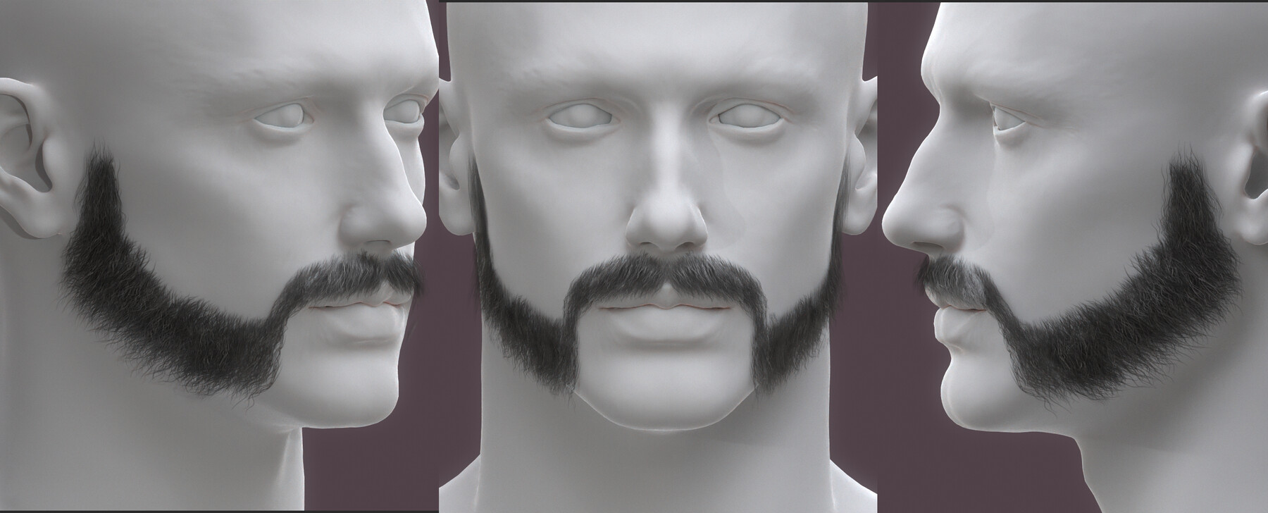 ArtStation - 10 sexy Real Time Hair Card Beard and Mustache pack beard ...