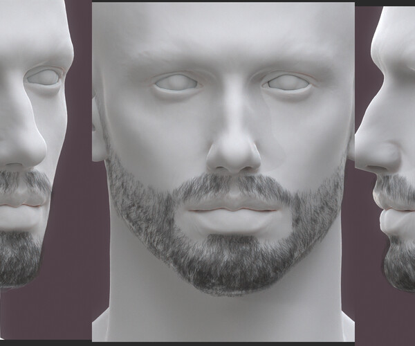 ArtStation - 10 sexy Real Time Hair Card Beard and Mustache pack beard ...