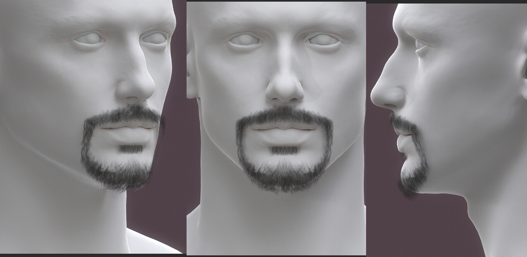 ArtStation - 10 sexy Real Time Hair Card Beard and Mustache pack beard ...