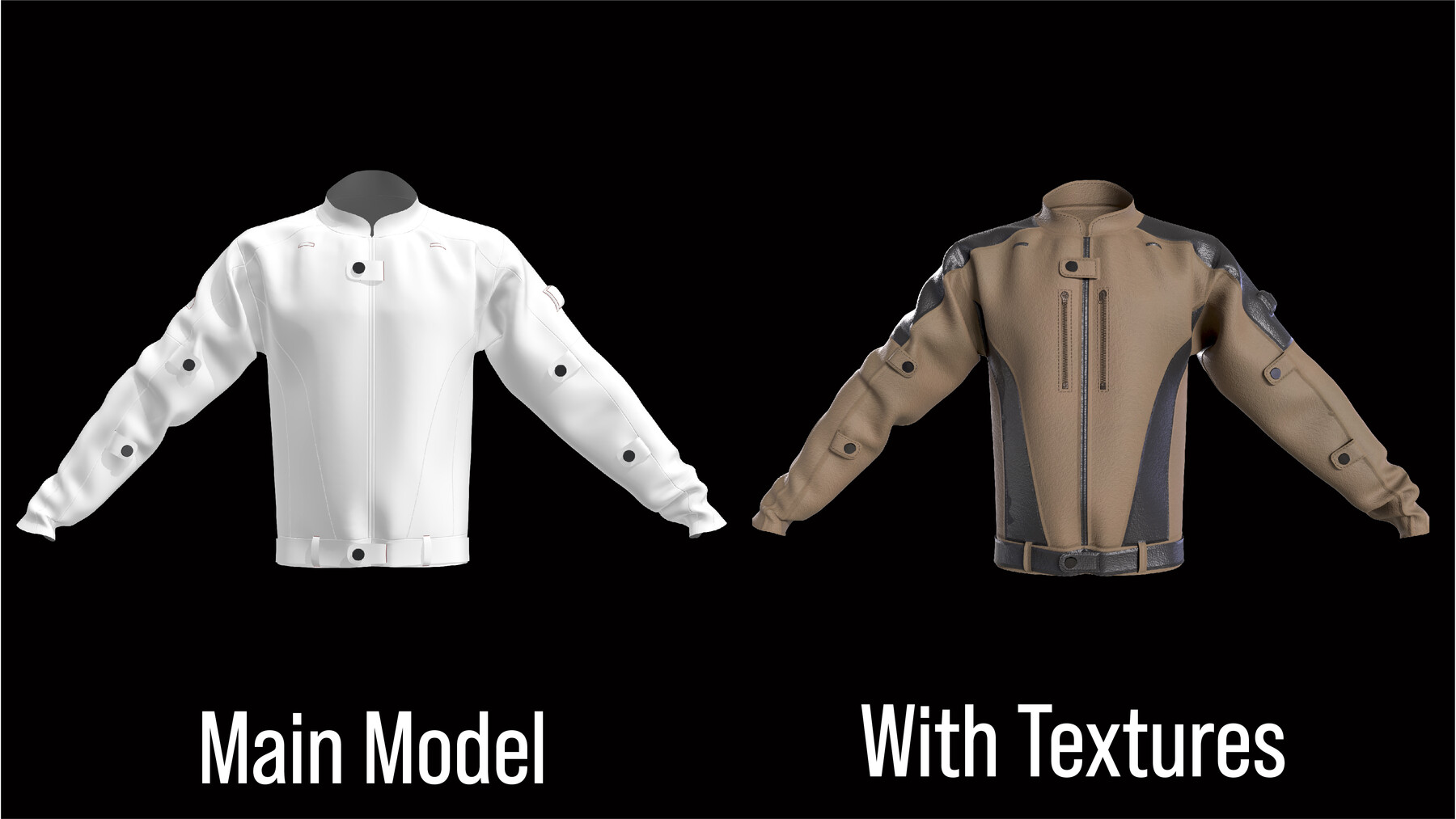 ArtStation - 3 Jackets male outfit | Game Assets