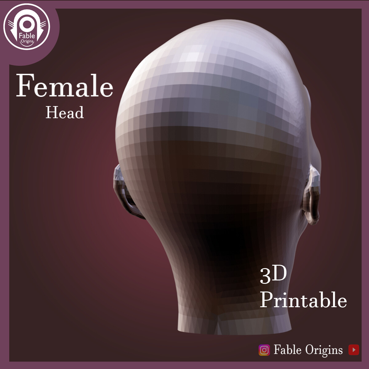 ArtStation - Female Head 3D Printable | Resources