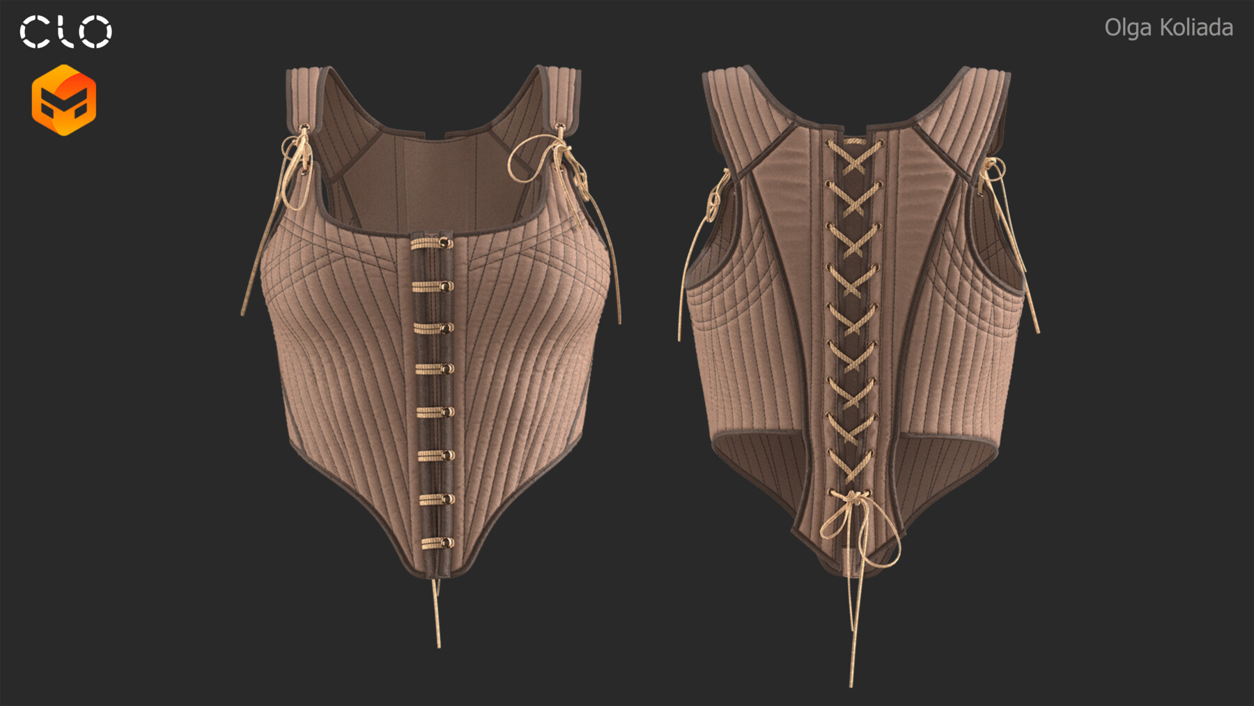ArtStation - Corset 2. Marvelous Designer/Clo3d project+OBJ | Resources