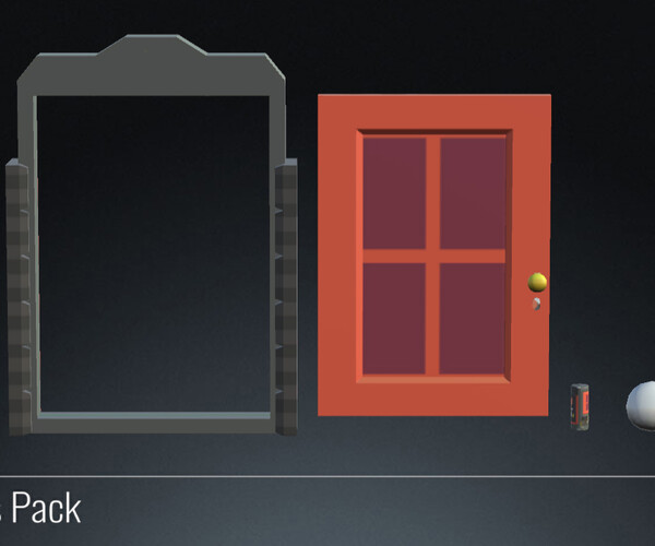 ArtStation - 3D Lowpoly Doors Pack - Home Interior | Game Assets