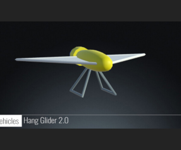 ArtStation - 3D Hang Glider 2.0 - Air Vehicles | Game Assets