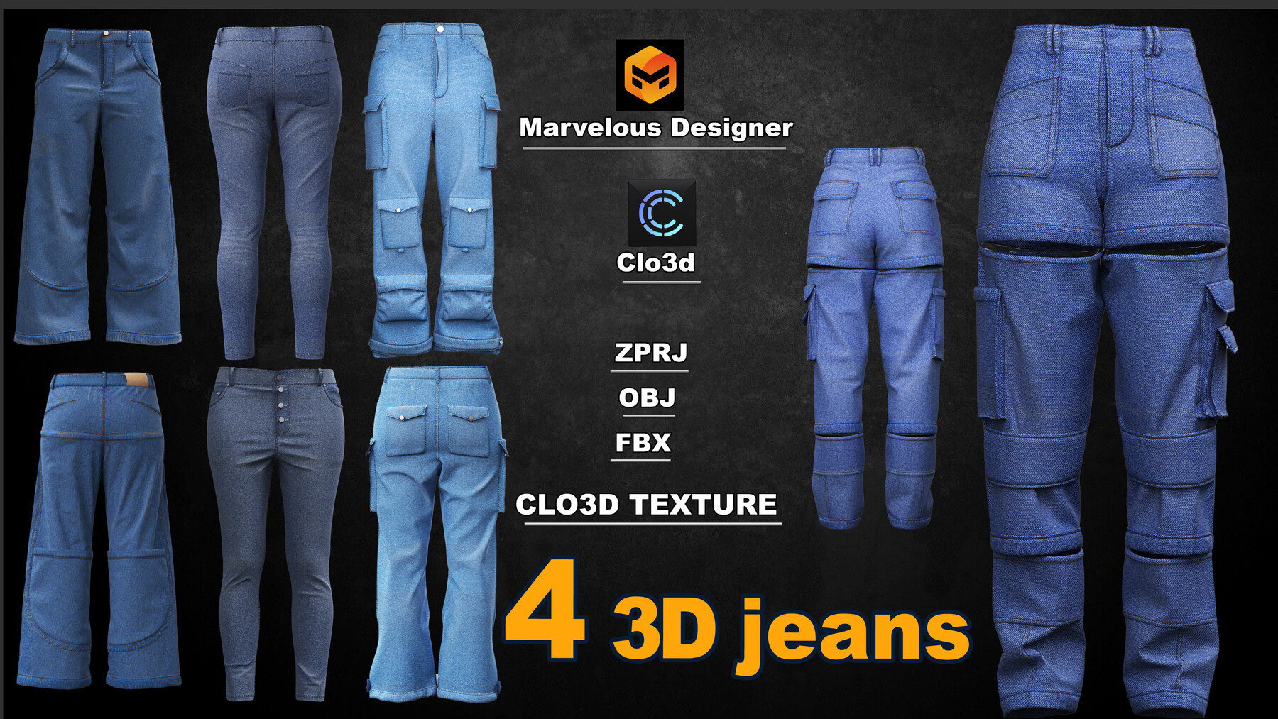 ArtStation - Women's jeans | Game Assets