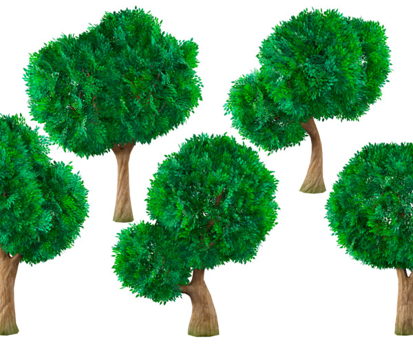 ArtStation - stylized trees | Game Assets