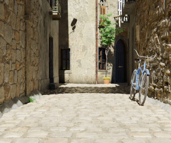 ArtStation - European Alley 3d Scene | Resources