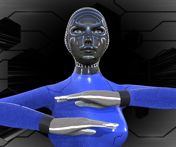 ArtStation - Cyber girl | Game Assets