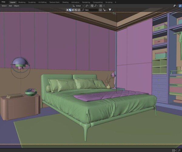ArtStation - Sence Bedroom Blender 3.x | Game Assets