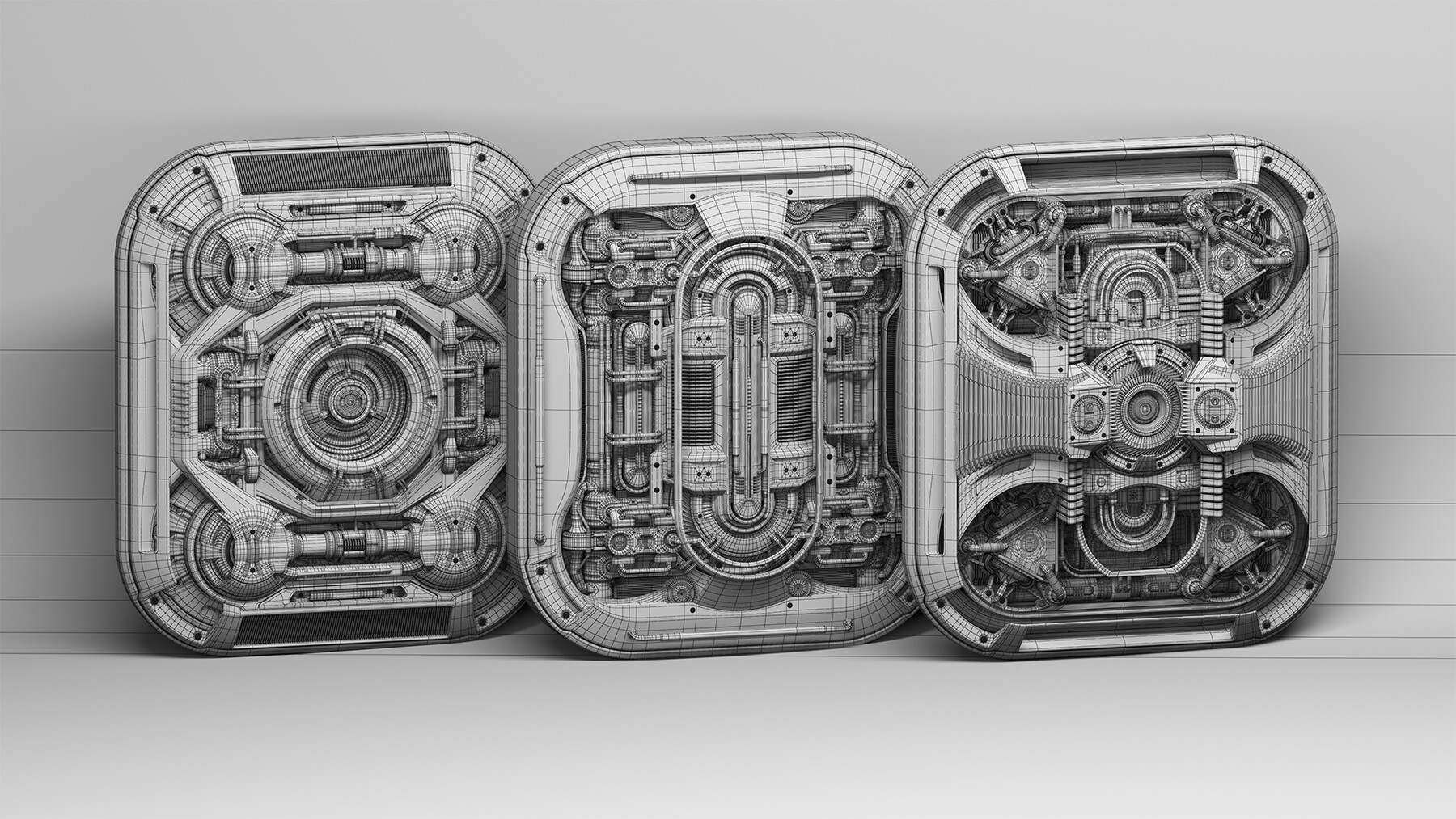 ArtStation - Sci-Fi Kitbash Mega Elements - Spaceship Panels (Max,OBJ ...
