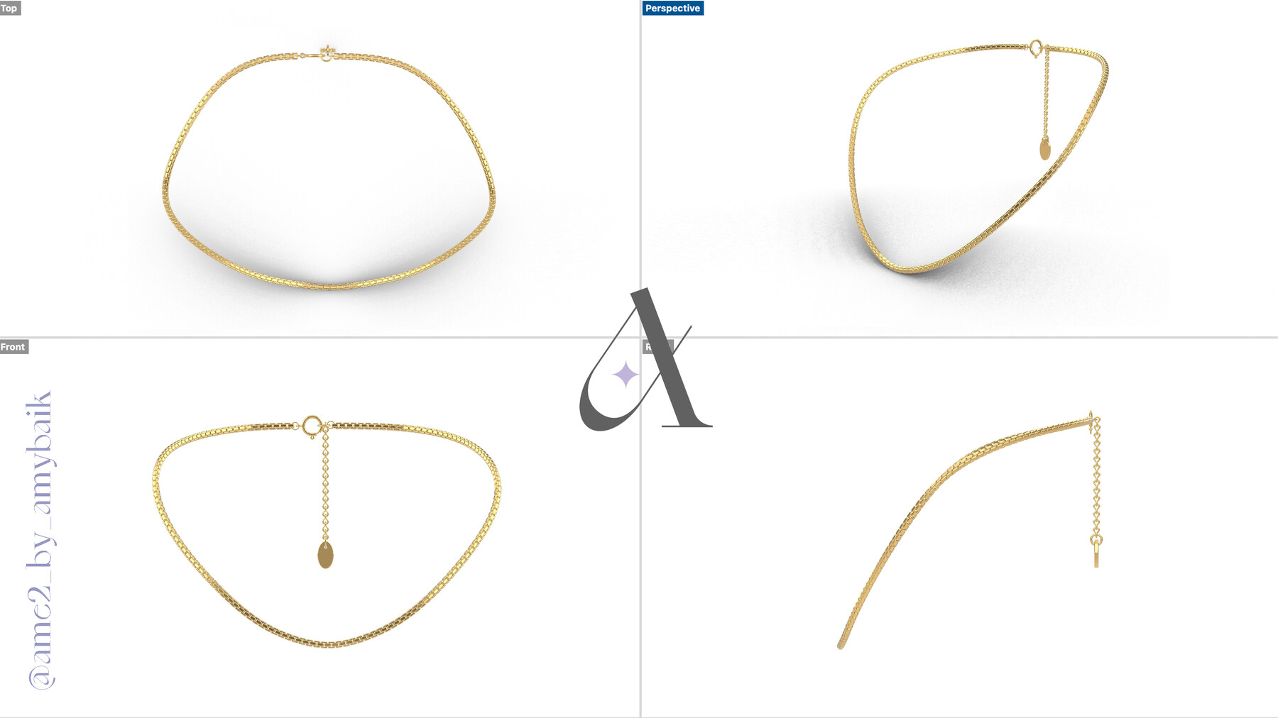 ArtStation - Square chain - Necklace | Resources