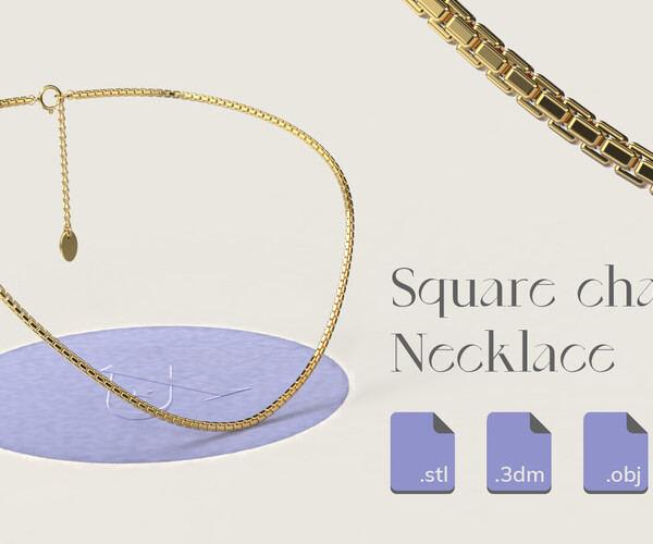 ArtStation - Square chain - Necklace | Resources