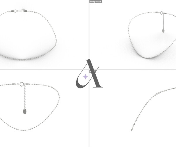 ArtStation - Ball chain - Necklace | Resources