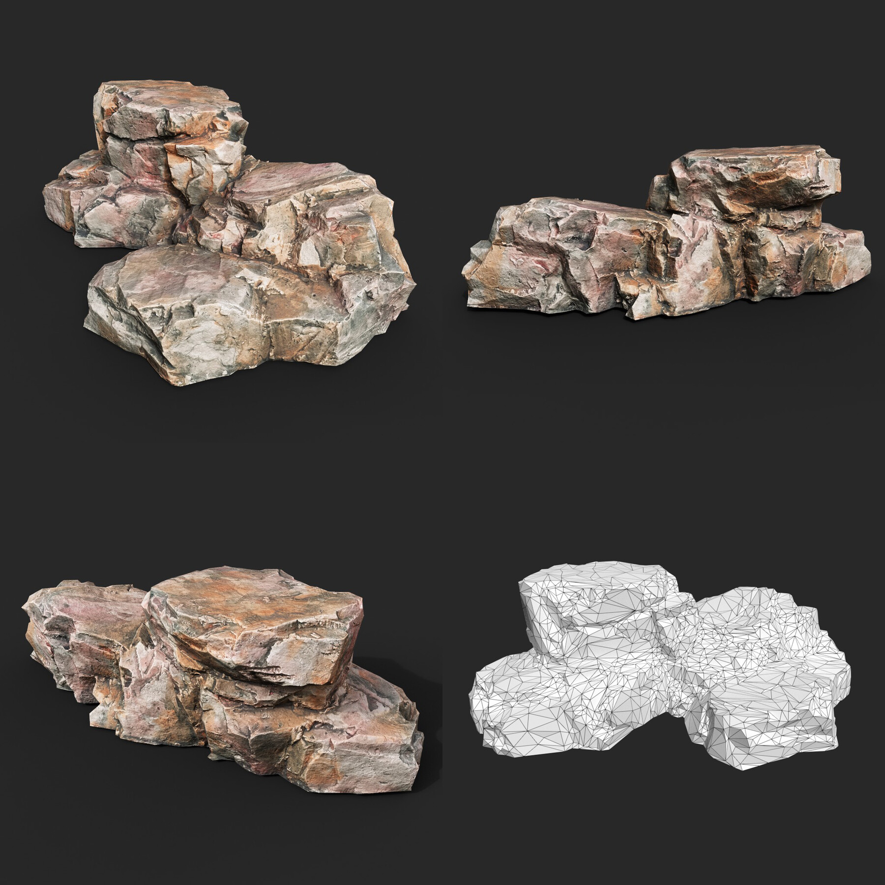 ArtStation - Sharp Rock Formation 221104 - Ultra HD 16K Texture | Game Assets