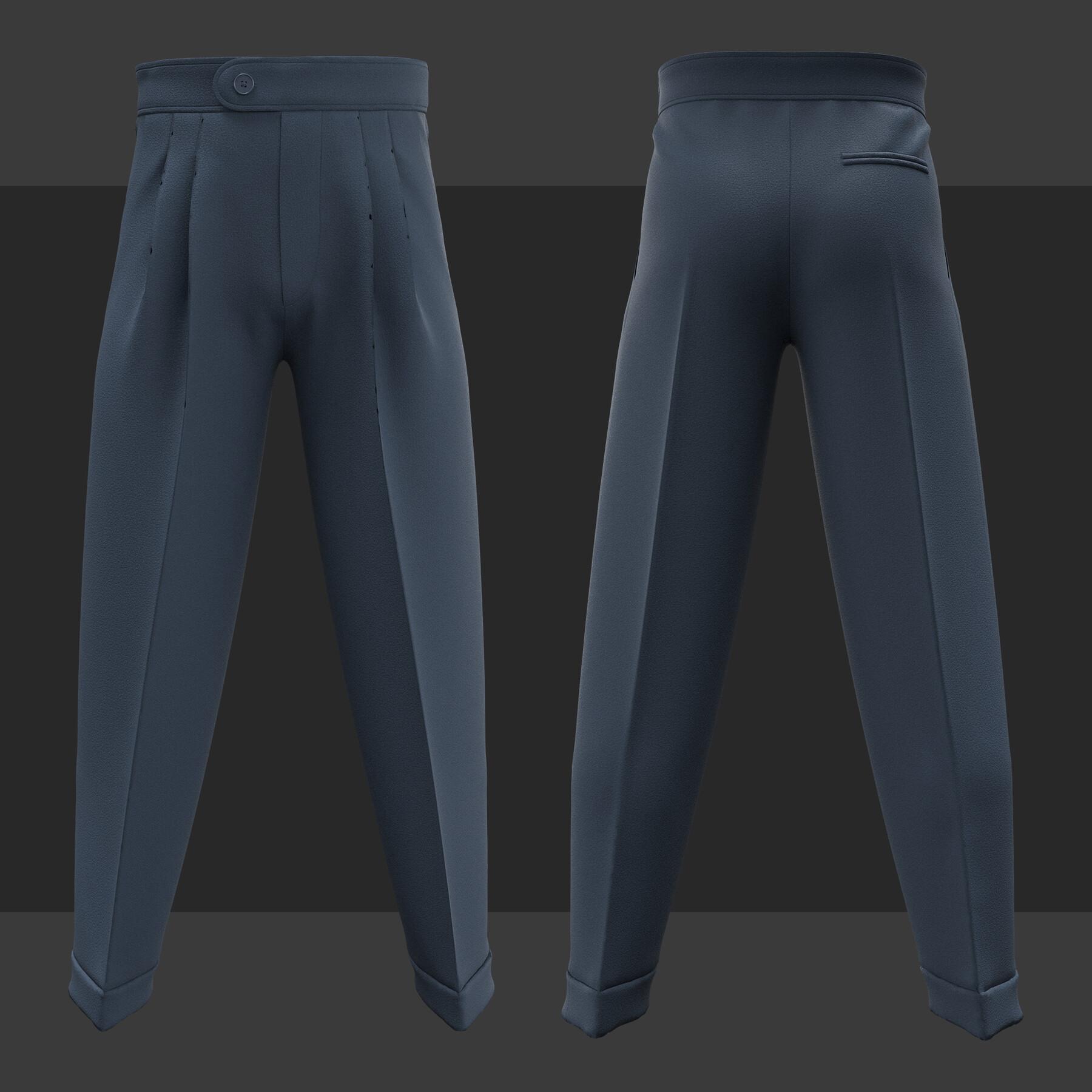 ArtStation - Men's 40's outfit (stylization). Clo3d, Marvelous Designer ...