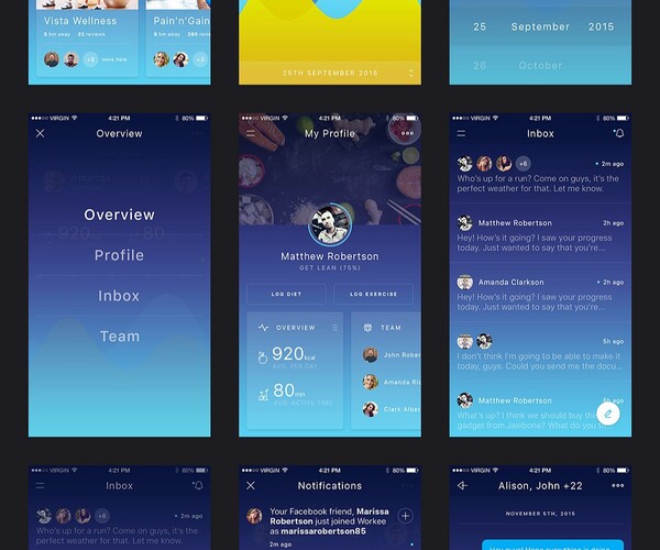 ArtStation - AON - a pack of 3 beautiful iOS apps | Artworks