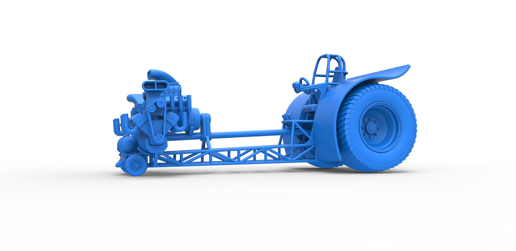 ArtStation - 3D printable Diecast Pulling tractor with 3 engines V8 Version 6 Scale 1:25 | Resources