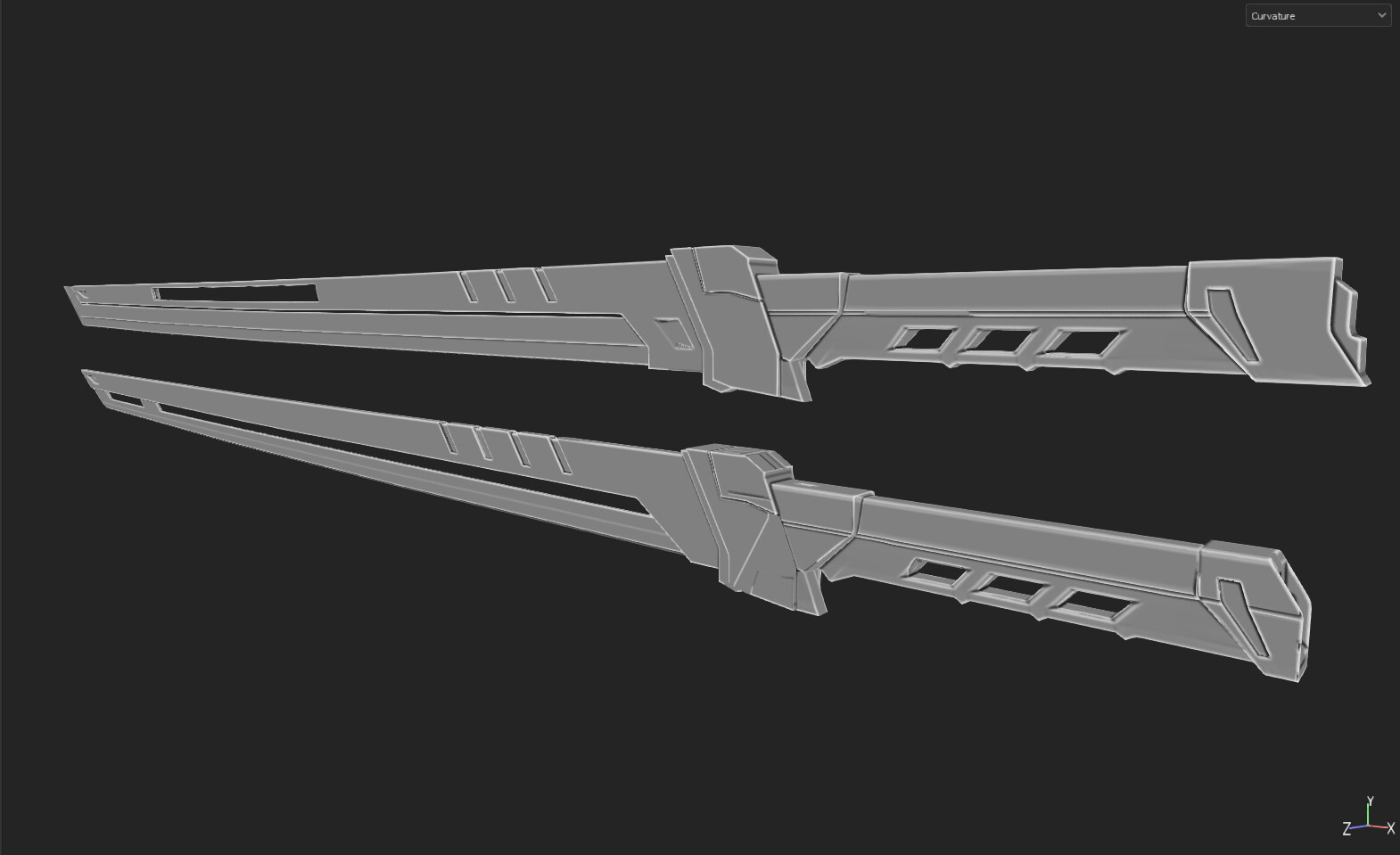 ArtStation - Cyberpunk_Swords | Game Assets