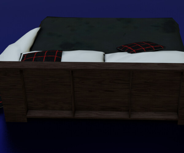 ArtStation - MESSY DIRTY BED LOW POLY GAME READY | Game Assets