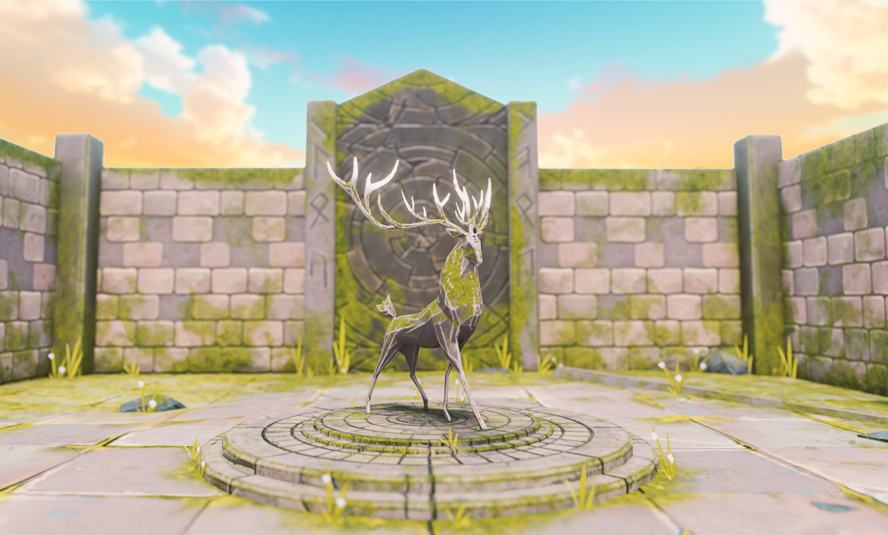 ArtStation - Antler of Majesty - Dungeon of horned deity | Game Assets