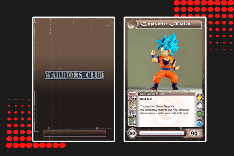 Atomic templates - TCG card photoshop template V6