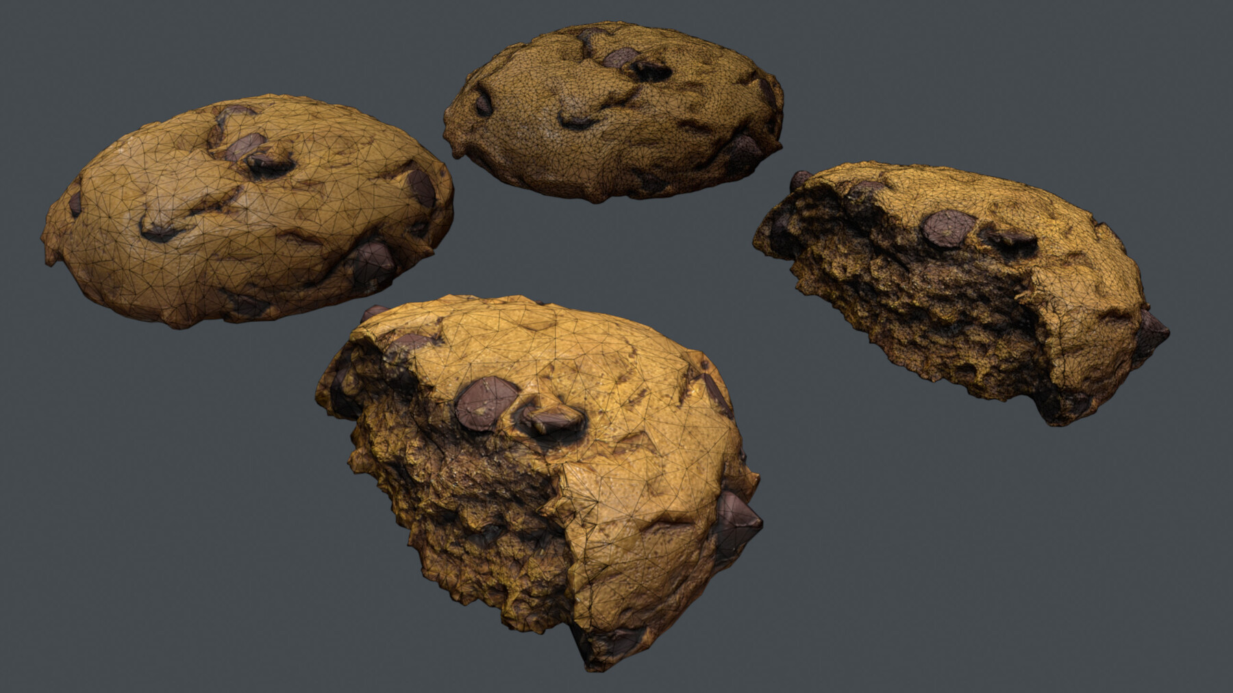 ArtStation - UE4 - Chocolate Cookie 3D Scans - Cinematic + Game Props ...